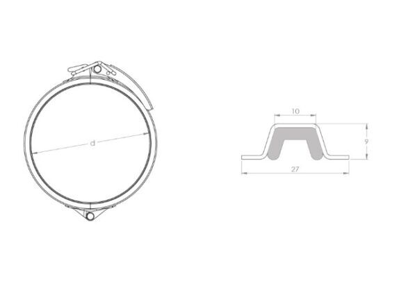 Galvanized Quick Lock HVAC Spiral Ducting Clips